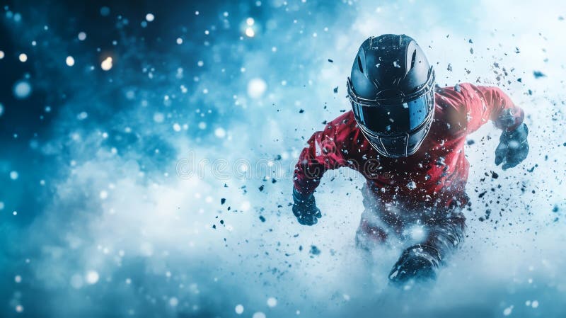 Dynamic Snow Sports Action with Athlete Stock Illustration ...
