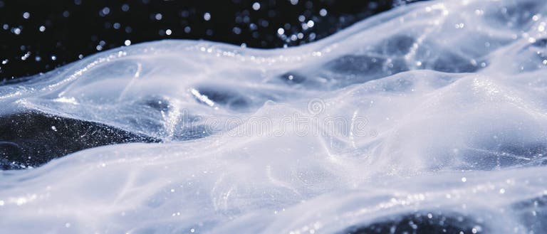 Dynamic Snow Texture with Wind Ripples Creating Wave-like Patterns on a ...