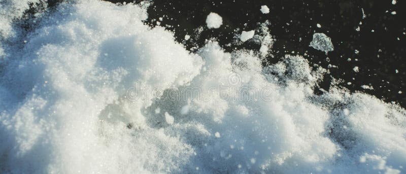Dynamic Snow Texture with Windblown Effects on a Dark Background ...
