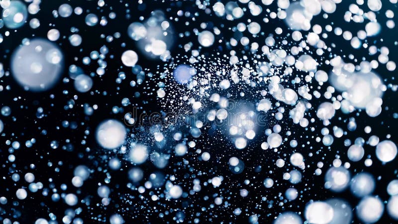 Dynamic Snowfall Simulation with Glowing Bokeh Effect in Winter Night ...