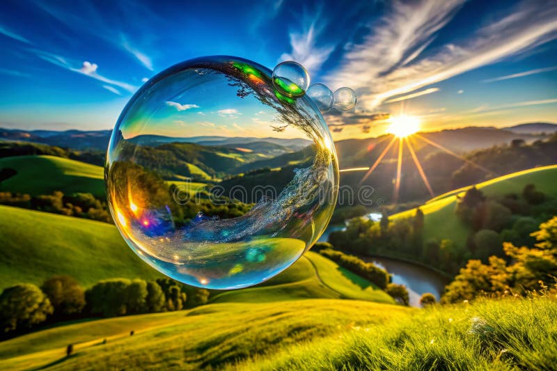 Dynamic Soap Bubble Burst Animation Stunning Water Splash and Droplet ...