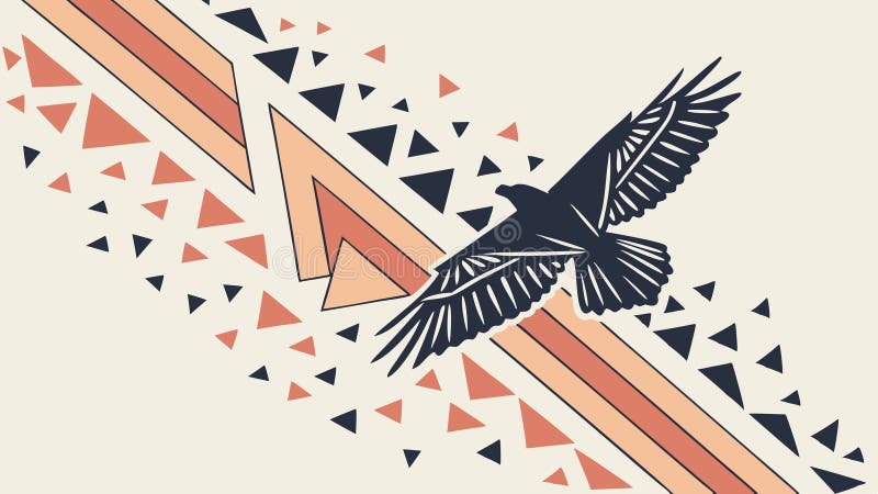 Dynamic Soaring Bird with Geometric Patterns, Symbolizing Freedom and ...