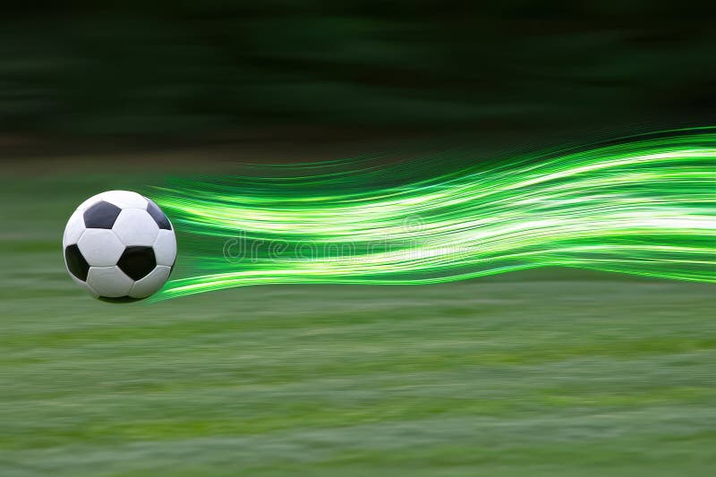 Dynamic Soccer Ball Motion with Modern Design Elements and Green ...