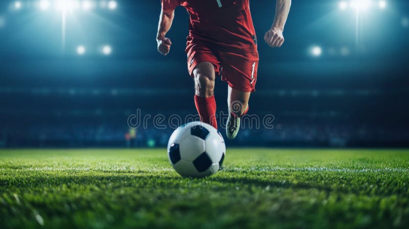 Dynamic Soccer Player Training, Running Fast and Kicking the Ball in a ...