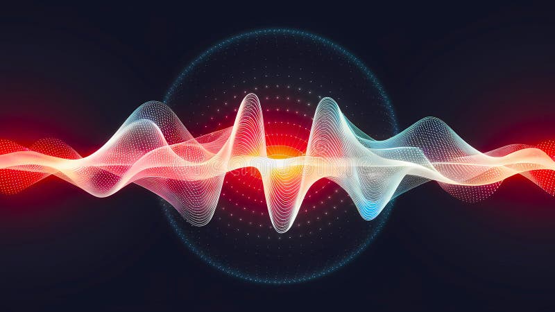 Dynamic Sound Wave Background Illustrating Various Sound Waves Stock ...