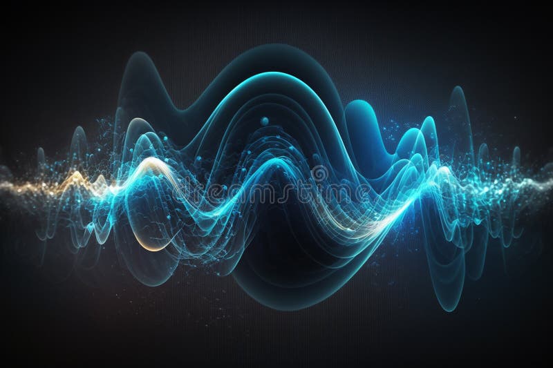Dynamic Sound Wave. Blue Energy Flow Concept Stock Illustration ...
