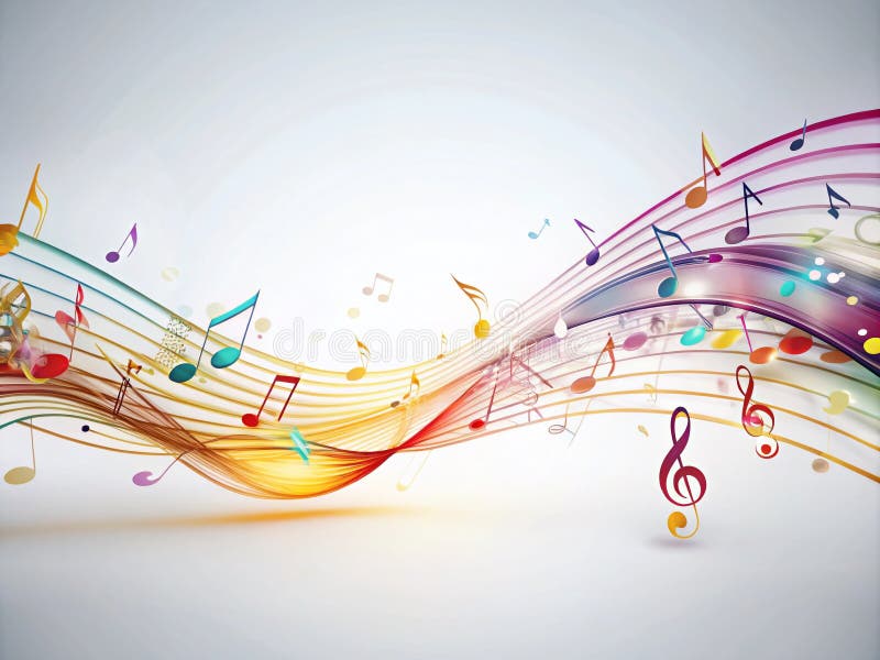 Dynamic Sound Wave Visual a Long Exposure of Vibrant Music Notes ...