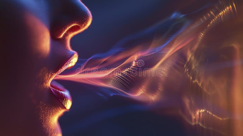 Dynamic Sound Wave Visualization Artistic Display Studio Setting High ...