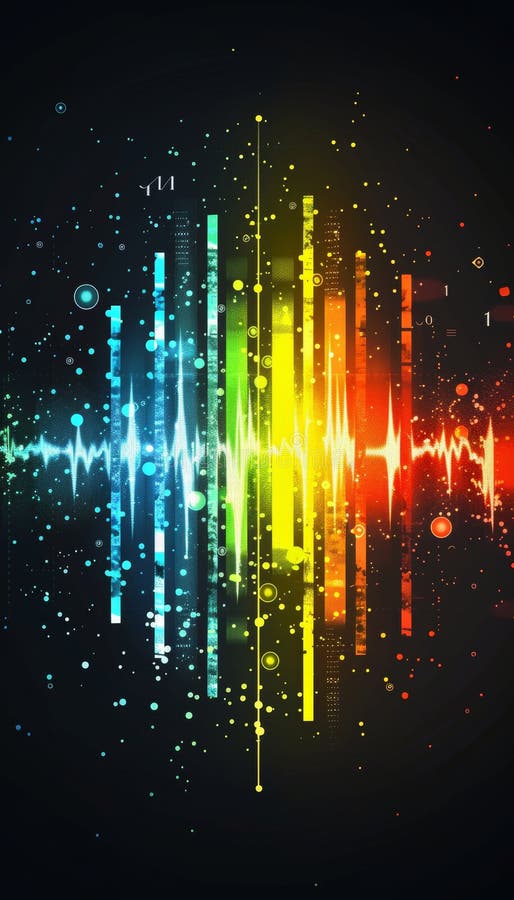 Dynamic Sound Wave Visualization on Dark Background for Captivating ...