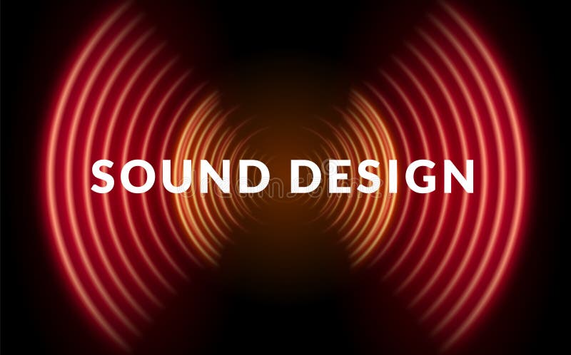 Dynamic Sound Wave Visualization Sound Design Vector Illustration Red ...