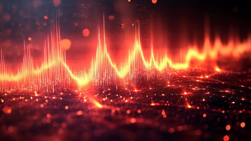 Visual Representation of Sound Waves with Vibrant Colors Illuminating ...