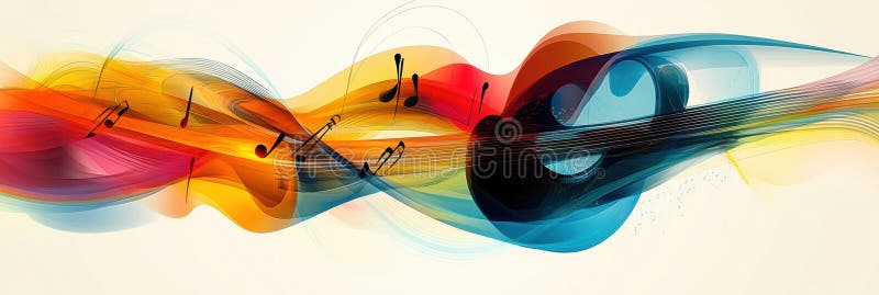 Dynamic Sound Waves Flow Seamlessly, Intermingling Musical Notes and ...