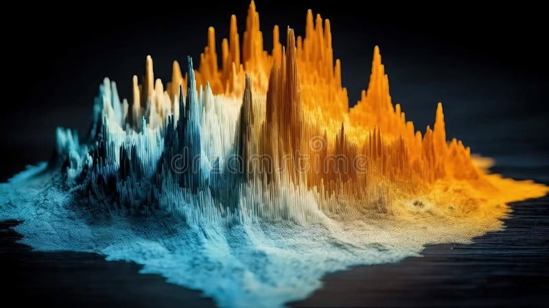Dynamic Sound Waves Visualization with Vibrant Colors and Textures ...