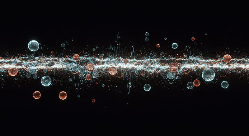 Dynamic Sound Waves Visualized with Colorful Bubbles and Vibrant Energy ...