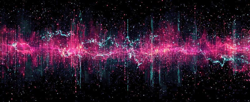 Dynamic Soundwave Visualization with Abstract Digital Vibrant Purple ...