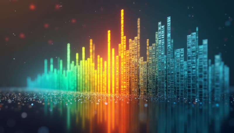 Dynamic Soundwave Visualization in Vibrant Colors Stock Photo - Image ...