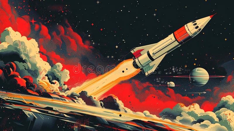 Dynamic Space Exploration: Flat Design Animation Featuring Triadic ...