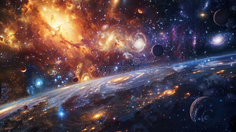 Stunning Space Scene with Planets and Stars Stock Image - Image of ...