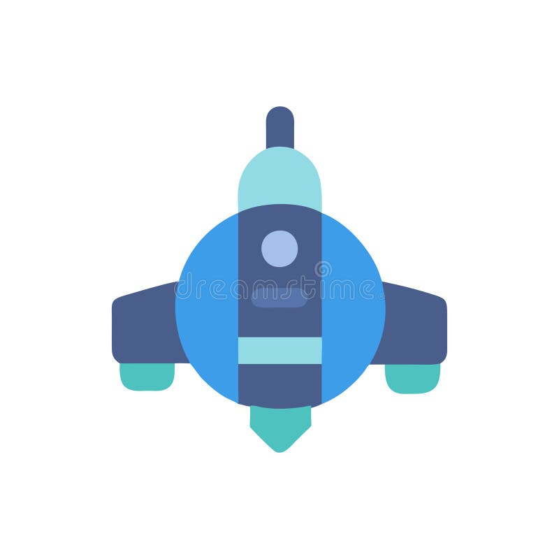 Dynamic Spaceship Icon for Sci-fi Designs Stock Image - Illustration of ...
