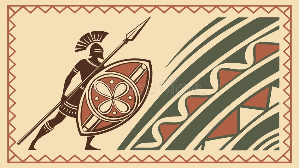 Spartan Warrior Holding Shield Stock Illustrations – 426 Spartan ...