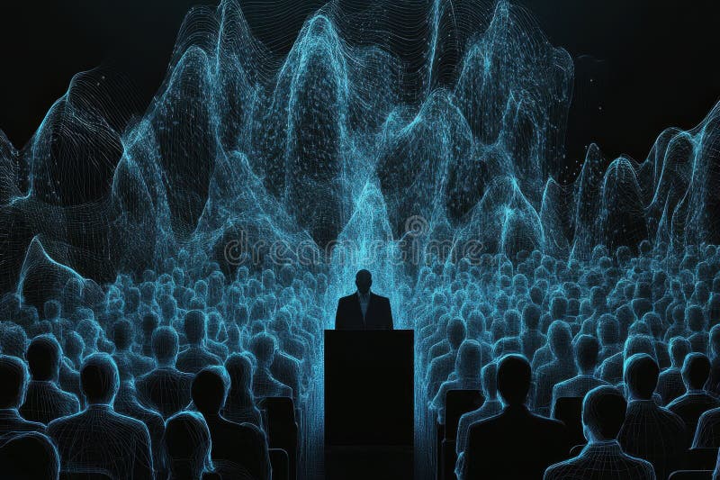 Dynamic Speaker Engagement Virtual Conference Digital Art Abstract ...