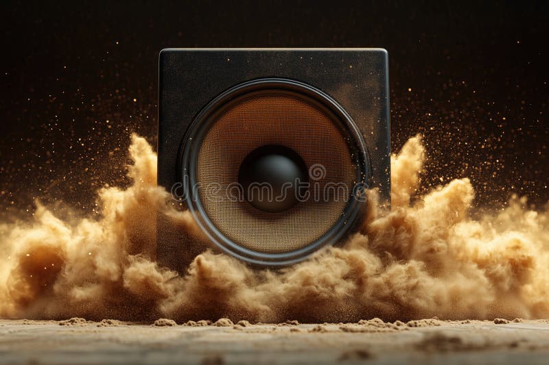 Dynamic Speaker Erupting Dust and Particles in Dramatic Sound Wave ...