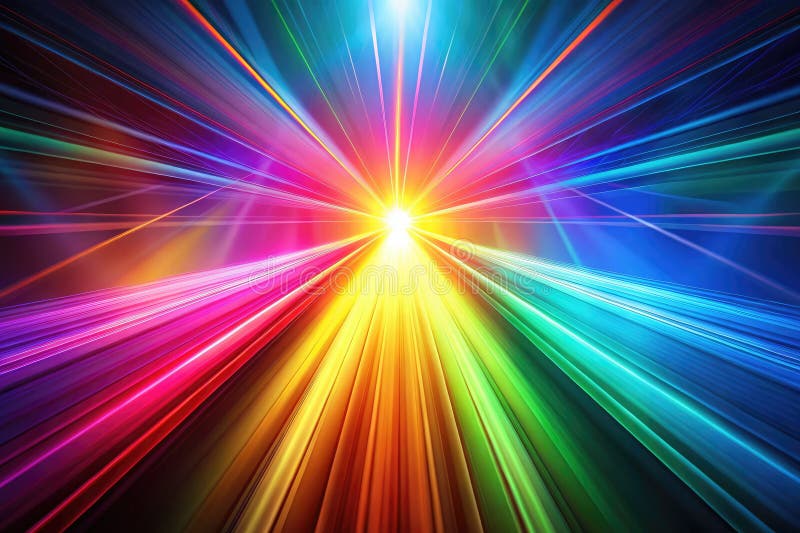 Dynamic Spectrum of Light a Captivating 3D Abstract Render Featuring ...