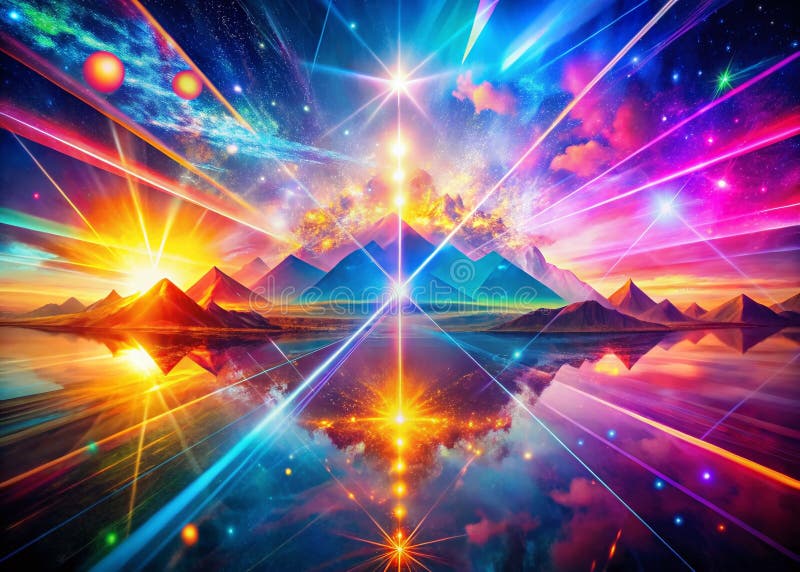 Dynamic Spectrum Lighting a Futuristic Double Exposure Exploration of ...