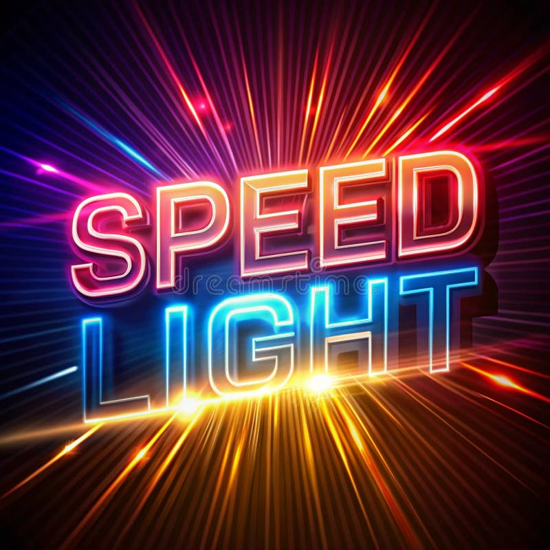 Dynamic Speed Light Background with Motion Effect Stock Illustration ...