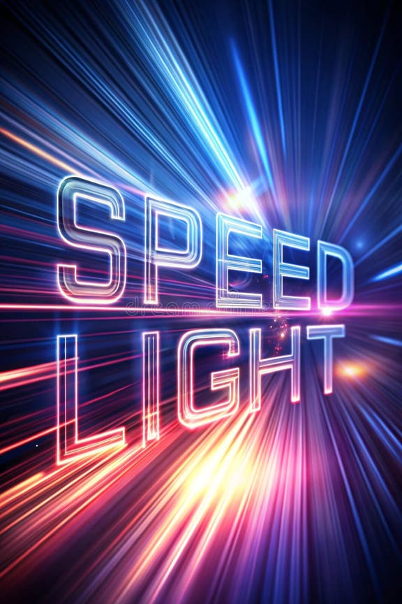 Dynamic Speed Light Background with Motion Effect Stock Illustration ...