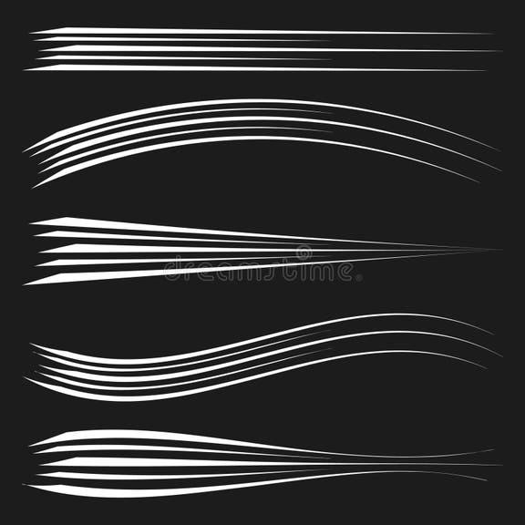 Dynamic Speed Lines. Abstract Black Background. Geometric Vector ...