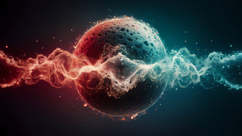 A Dynamic Sphere Radiating a Wave, Representing Motion and Fluidity in ...