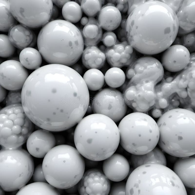 Dynamic Spheres Cluster Background with Abstract 3D Floating Shapes and ...