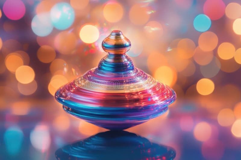 Dynamic Spinning Object on Vibrant Background with Copy Space for Text ...