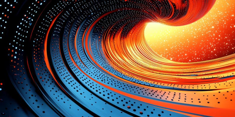 A Dynamic Spiral with Bold, Comic-style Lines. Stock Image - Image of ...