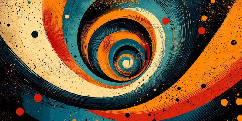 A Dynamic Spiral with Bold, Comic-style Lines. Stock Photo - Image of ...