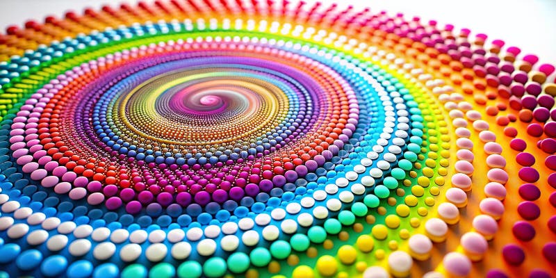 Dynamic Spiral Dot Patterns Geometric Frames Graphic Elements for ...