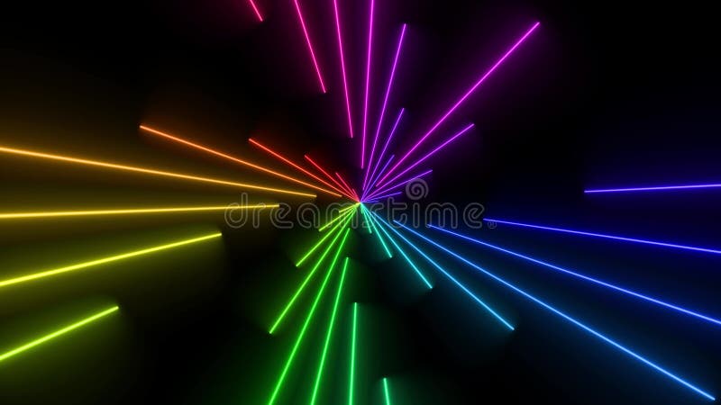 A Dynamic Spiraling Neon Light Beams. Stock Video - Video of techno ...