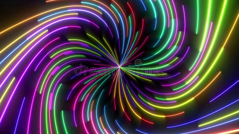 A Dynamic Spiraling Neon Light Beams. Stock Video - Video of ...
