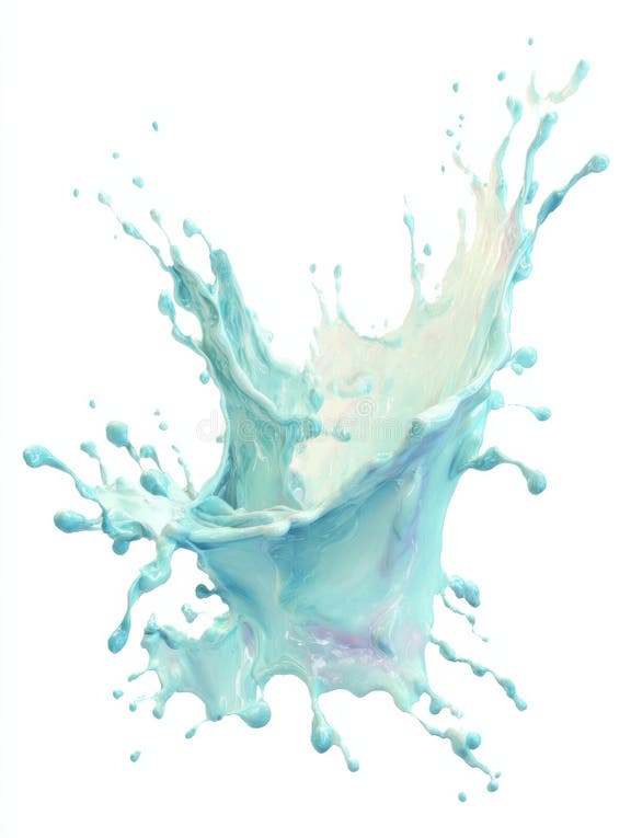 Dynamic Splash of Blue Liquid Creates Captivating Visual Impact on ...