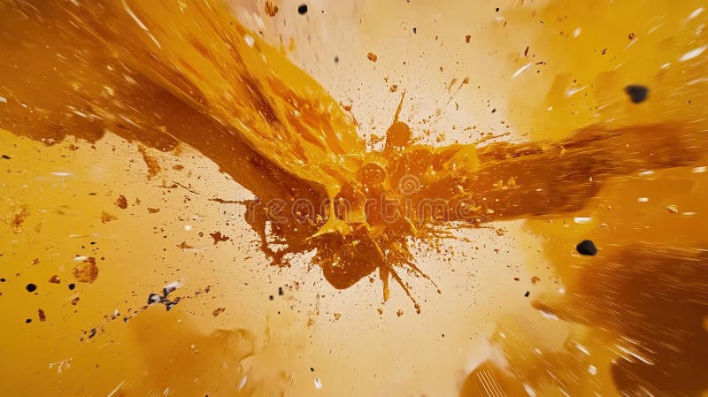 Dynamic Splash of Bright Orange Liquid with Vibrant Splatter Effects ...