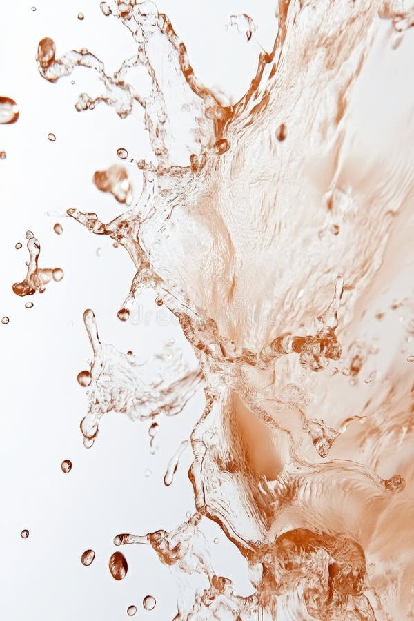 Dynamic Splash of Brown Liquid Creating Intricate Patterns and Droplets ...
