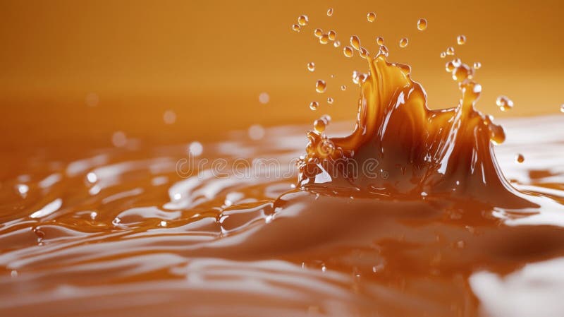 Dynamic Splash of Brown Liquid with Ripples Stock Illustration ...