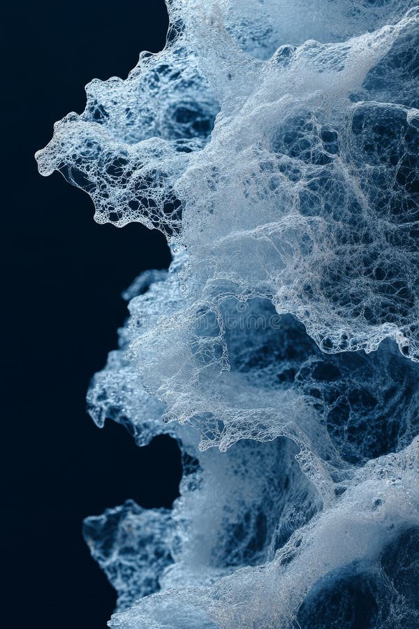 A Dynamic Splash of Clear Water Forming Beautiful Patterns Against a ...