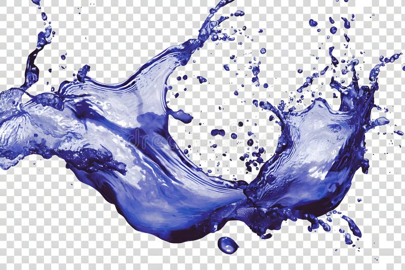 Dynamic Splash of Cobalt Blue Water, Abstract Liquid Art Stock ...