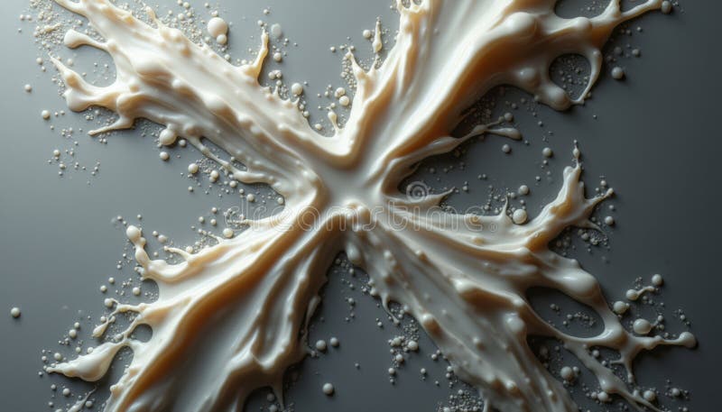 Dynamic Splash of Creamy Liquid Stock Photo - Image of gray, vibrant: 356586080