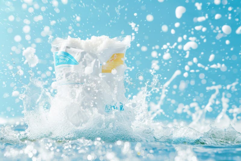 A Dynamic Splash of Creativity As White Powder Bursts from Bags in a ...