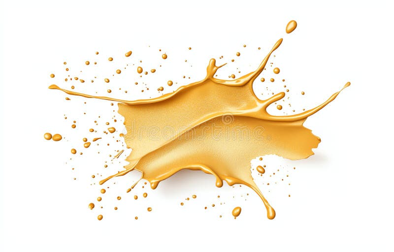 A Dynamic Splash of Golden Paint Captures the Essence of Creativity and ...
