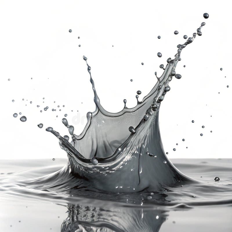 Dynamic splash of grey stock illustration. Illustration of midair ...