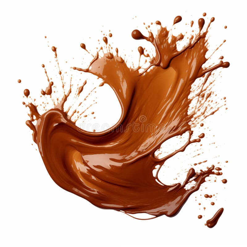 Dynamic Splash of Liquid Chocolate with Smooth and Creamy Texture in ...